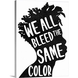 GreatBIGCanvas "Color Equality 1" Black Black and White 12" in. W x 16 ...