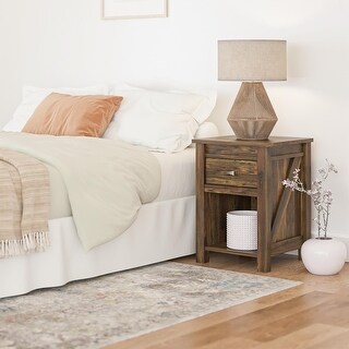 Scandi Farmhouse Nightstand, Rustic - Bed Bath & Beyond - 36692875