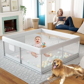 Baby Playpen, 47x47inch Baby Playpen for Babies and Toddlers, Small ...
