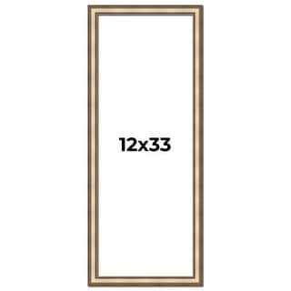 12x33 Frame Gold Solid Wood Shadow Box Width 1.5 Inches | Interior ...