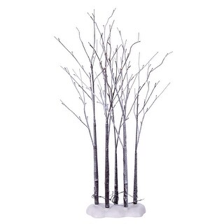 Vickerman 4' Brown Frosted Twig Tree Grove, Warm White 3mm Wide Angle ...