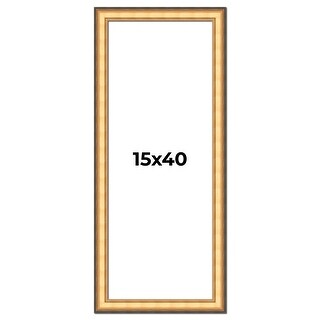 15x40 Frame Gold Plein Aire Solid Wood Picture Frame Width 2 Inches ...