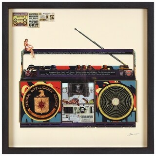 "CIA Boombox" Alex Zeng's signed Hand-made Dimensional Wall Art Collage ...