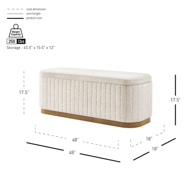 NPD Furniture Clinton Chenille Storage Bench - Bed Bath & Beyond - 42748819