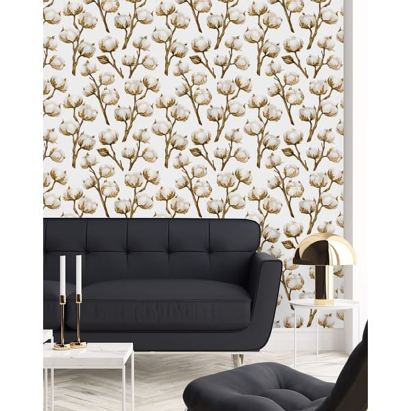 Cotton Pattern Wallpaper - Bed Bath & Beyond - 34986988
