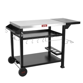 FEASTO 845001L 3-Shelf Indoor Outdoor Movable Food Prep Cart Station ...