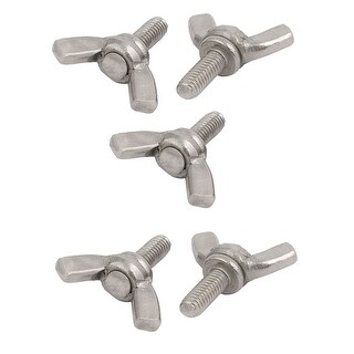 M4x10mm 0.7mm Pitch 304 Stainless Steel Wing Bolt Butterfly Screw 5pcs ...