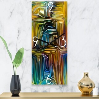 Designart 'Colour Fusion IV' Modern Wall Clock Decor - Bed Bath ...