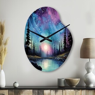 Aurora Borealis Dancing Lights VIII - Aurora Borealis Large Wall Clock ...