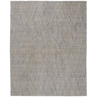 9' X 12' Gray And Blue Abstract Hand Woven Area Rug - 3'6" - Bed Bath ...