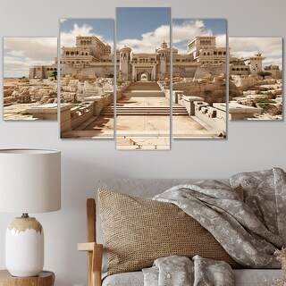 Designart "Hebrew Hebrew Architecture" Architecture Metal Wall Décor ...