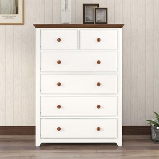 Rustic Wooden Chest with 6 Drawers - Bed Bath & Beyond - 37961477