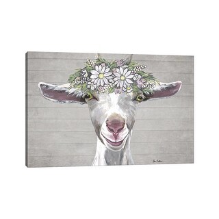 iCanvas "Patsy The Goat With Daisy Flower Crown" by Hippie Hound ...