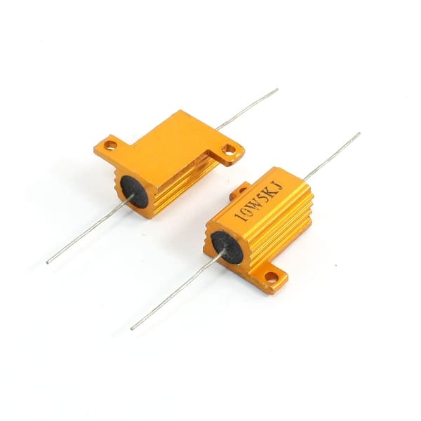 2 Pcs Chassis Mount Aluminum Housed Clad Wirewound Resistor 10W 5K Ohm ...