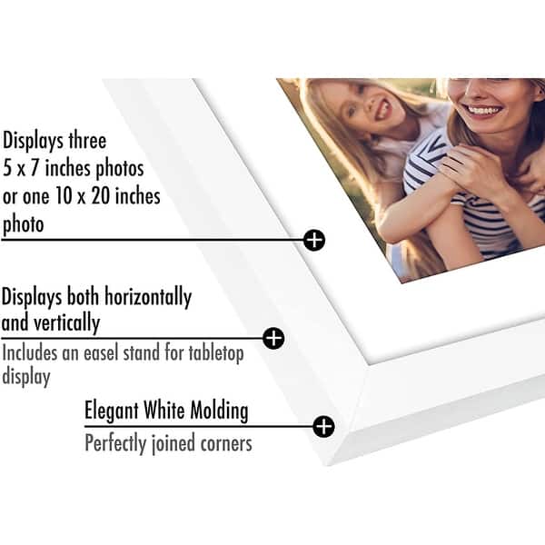 Americanflat 10x20 Collage Picture Frame, Three 5x7 Picture Displays - Bed Bath & Beyond - 36297512