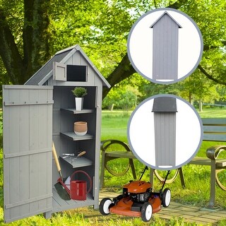 Garden Storage Shed with Removable and Portable Wooden Storage Cabinet ...