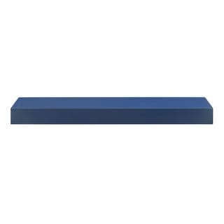 Barney Floating Shelf/Shelving in High Gloss Deep Blue - Bed Bath ...