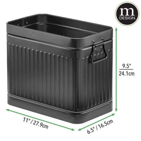 rectangle black bin