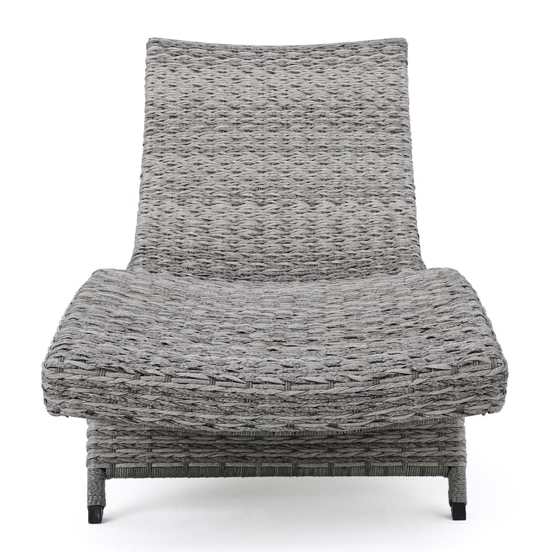 Christopher Knight Home - Crete Outdoor Wicker Aluminum Chaise Lounge ...