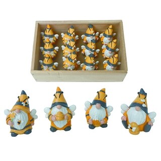 Transpac Resin 6 in. Multicolor Spring Bee Gnomes In Crate Set of 12 ...