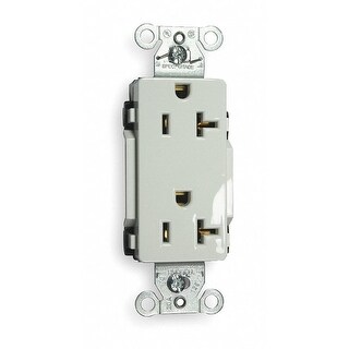 Hubbell Recept,White,20 A,2P3W,Back; Side,1PK DR20WHI - 1 Each - Bed ...