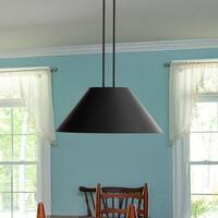 Single Black Rustic Cone Shade Pendant Light - 16.5 - Bed Bath & Beyond - 40236216