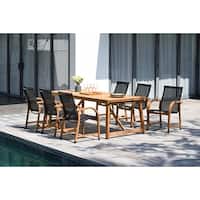 LifestyleGarden 9 piece FSC Reclaimed Teak Outdoor Patio Dining Set ...