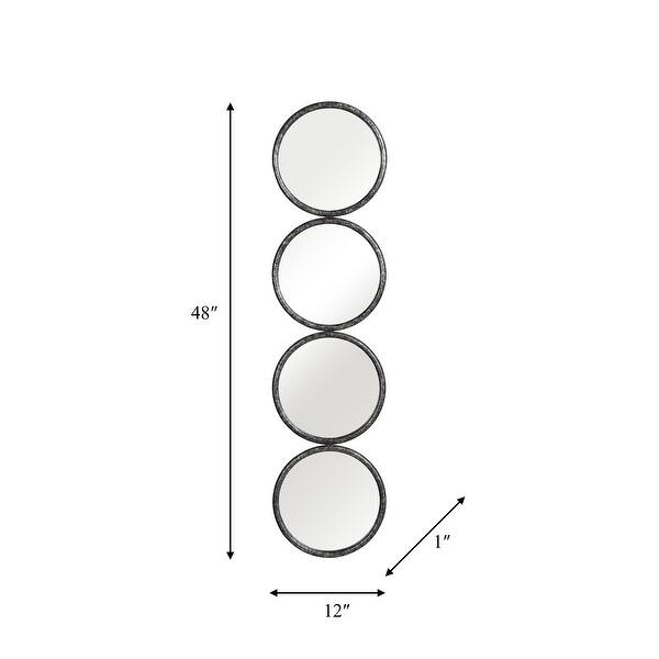 Sagebrook Home Modern Four Circle Black Iron Wall Mirror for Vertical ...