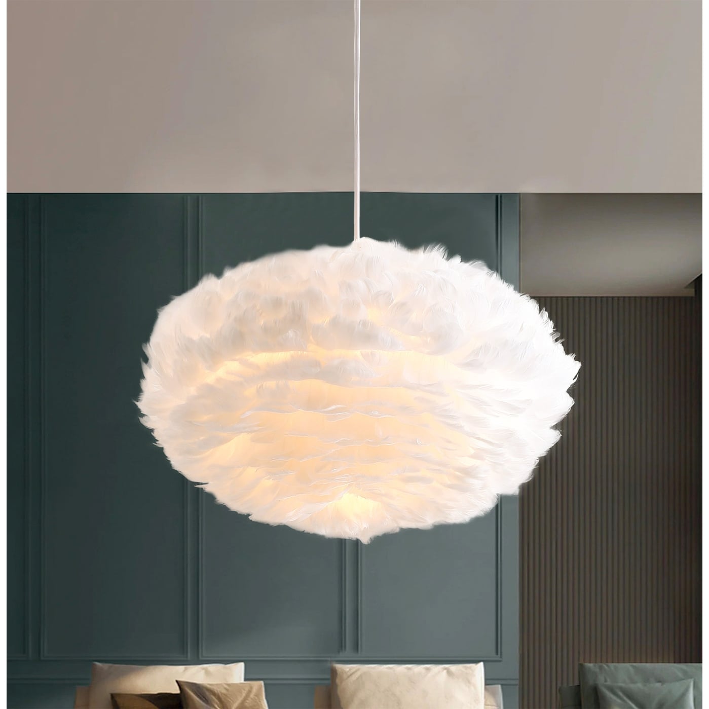 feather pendant light