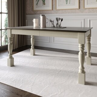 CraftPorch Mid-century Elegant Two-tone Dining Table - Grey - Bed Bath ...