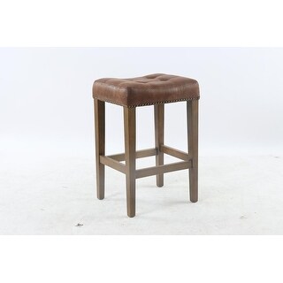 Josh Counter Stool in Vintage Brown Faux Leather - Bed Bath & Beyond ...