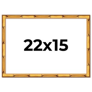 22x15 Frame Gold Bamboo Solid Wood Picture Frame | 1 Inch Moulding ...