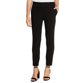 CeCe Women's Twill Straight Leg Pants Rich Black Size 2 - Bed Bath ...