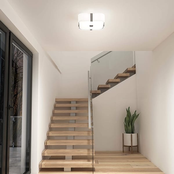 Artika Subway LED Integrated Square Modern Flushmount Ceiling Light ...