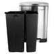 Elama 40 Liter 2 Compartment Large 10.6 Gallon Split Stainless Steel ...
