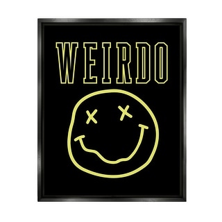 Stupell Weirdo Phrase with Smiley Floter Frame Wall Art design by House ...