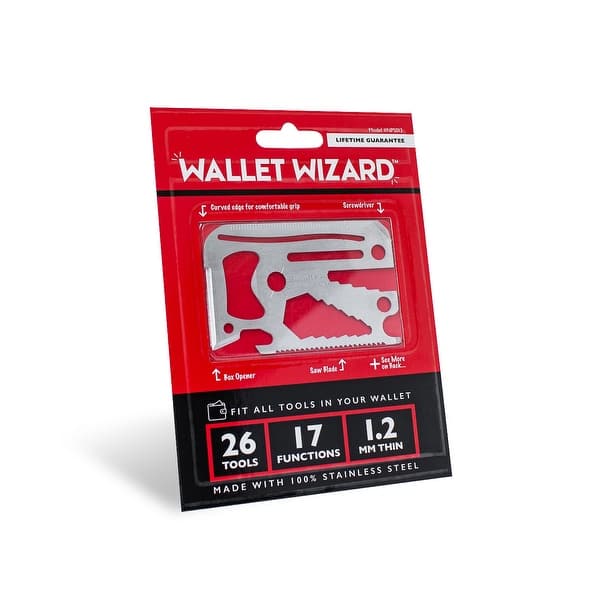 Wallet Wizard 26 Tools With 17 Functions Credit Card Sized Multitool ...