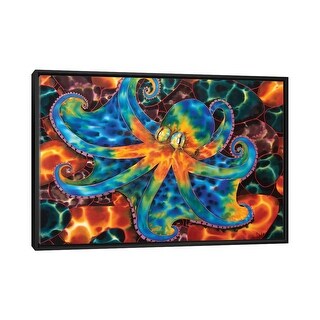 iCanvas "Caribbean Octopus - Stone" by Daniel Jean-Baptiste Framed ...