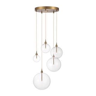 Trade Winds Ethan 5-Light Pendant in Natural Brass - Bed Bath & Beyond ...