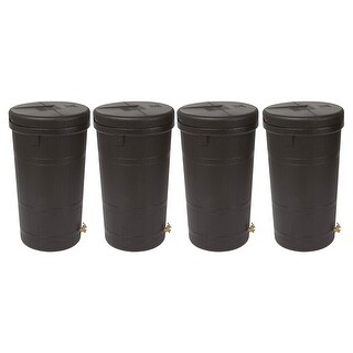 Good Ideas Aspen 50 Gal Rain Barrel Rain Collector Saver w/Brass Spigot ...