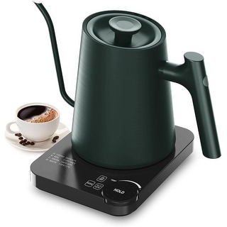 0.9L Gooseneck Electric Kettle with 4 Variable Presets, Stainless Steel ...