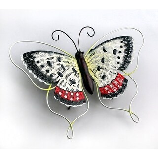 Colorful Butterfly With Wire Outline Metal Wall Decor - Bed Bath ...