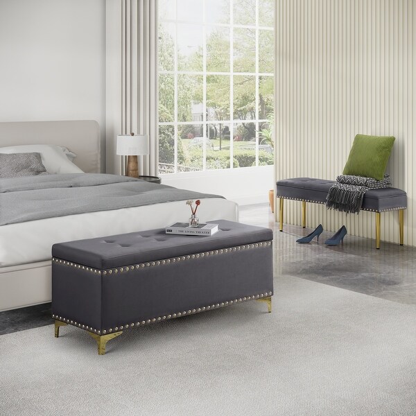 Grey velvet window seat store