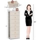 Slim Tall Vertical 7-Drawer Chest Dresser Closet Storage Organizer Unit ...