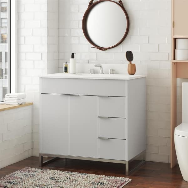 CosmoLiving Leona 36 inch Bathroom Vanity - Bed Bath & Beyond - 36964204