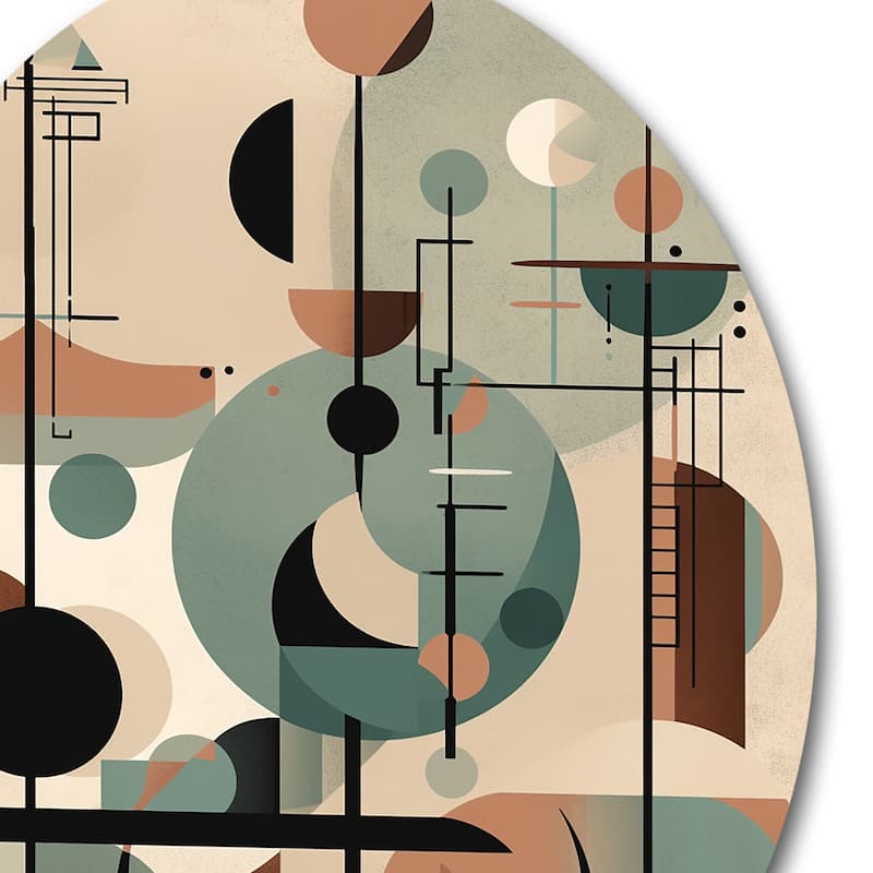 Designart "Abstract Midcentury Contating Objects And Shapes ...