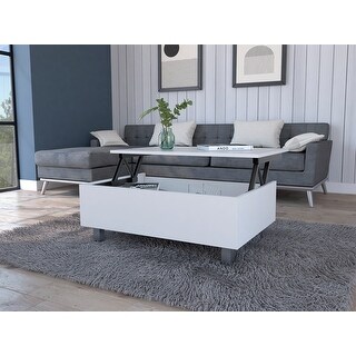 Rectangle Lift Top Coffee Table with Concealed Storage, Stainless Steel ...