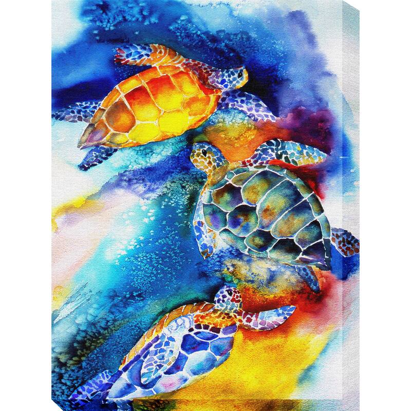 Turtle Play Indoor/Outdoor Art - Multi-color - Overstock - 26890912