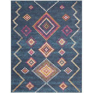 7' x 10' Navy Blue Berber Pattern Area Rug - 3'6" - Bed Bath & Beyond ...