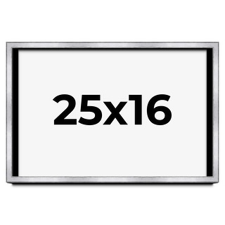 25x16 Shadow Box Frame Silver | 1.375 Inches Deep Real Wood - Bed Bath ...